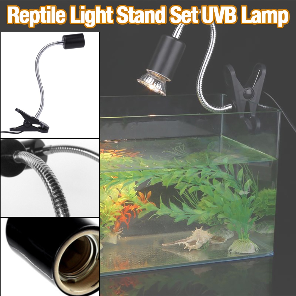 Reptile Light Stand Set UVB Lamp Clip-On Lamp Holder Turtle Tortoise ...