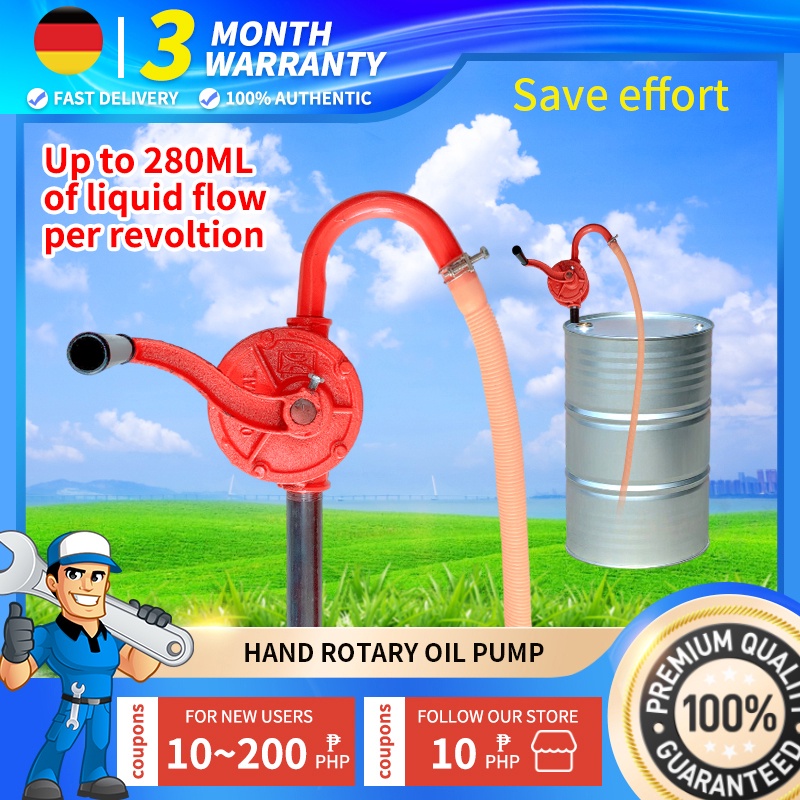 Diesel Pump Rotary Hand Drum Barrel Syphon Self Priming Pump Fuel ...