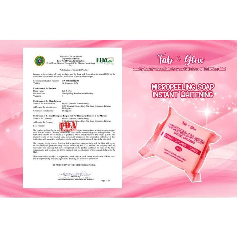 FAB & GLOW micropeeling Instant Whitening Soap,Scar Removal Whitening ...
