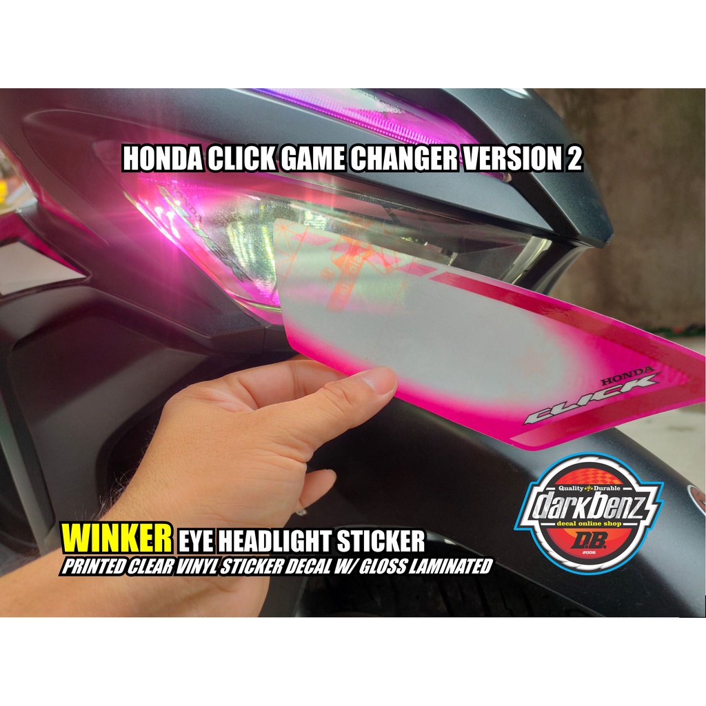 Honda Click Version 2 & 3 New Winker Clear Quality Printed Sticker ...