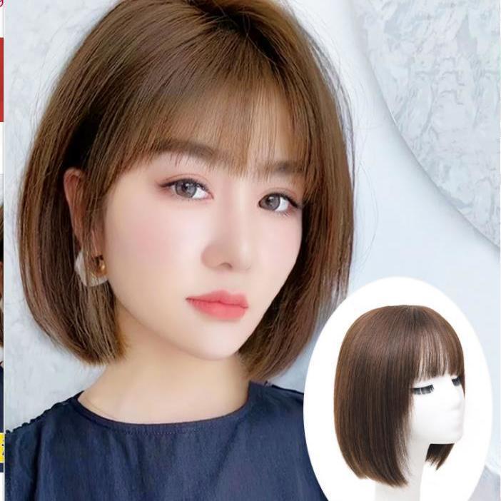 Wig Female Short Hair Bobo Head Styling Cover First Love Girl Round ...