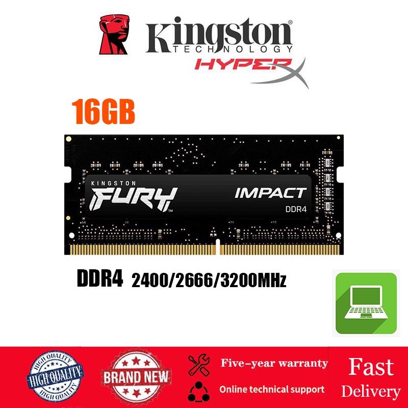 【IN STOCK】16GB Kingston NEW Hyperx Fury Notebook Memory RAM DDR4 SODIMM 2400/2666/3200MHz 260Pin ...