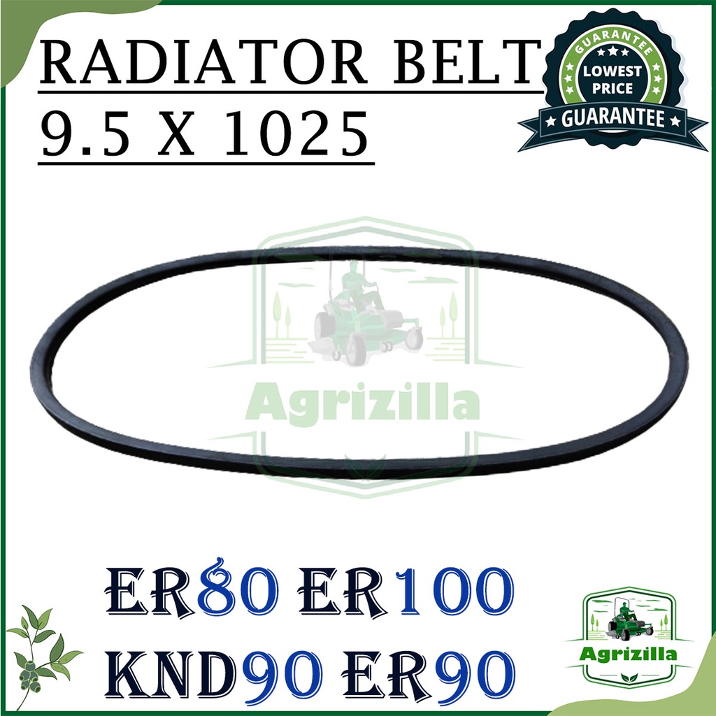 Radiator Belt 9.5 X 1025 Kubota ER80 ER100 KND90 ER90 Water Cooled ...