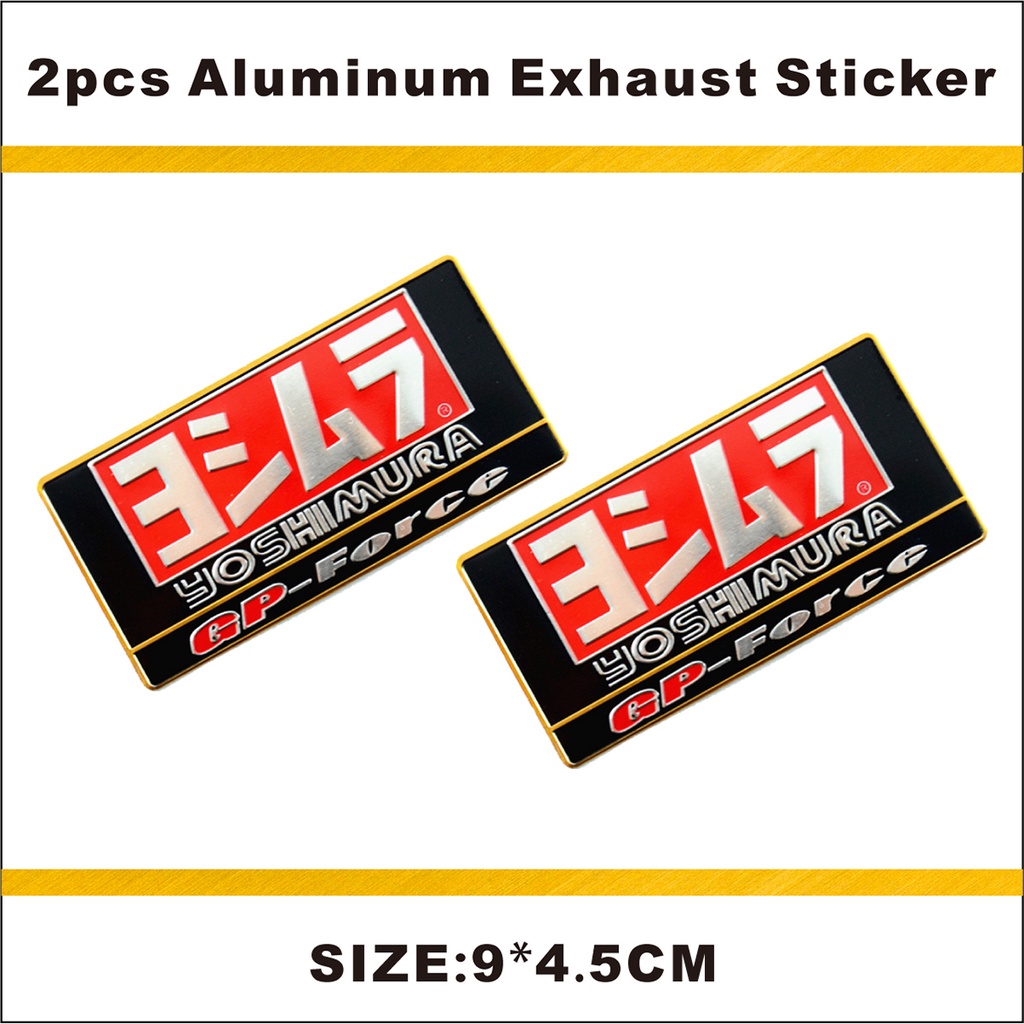 Yoshimura Muffler Decal Heat Resistant 3D Aluminium Akrapovic Emblem ...