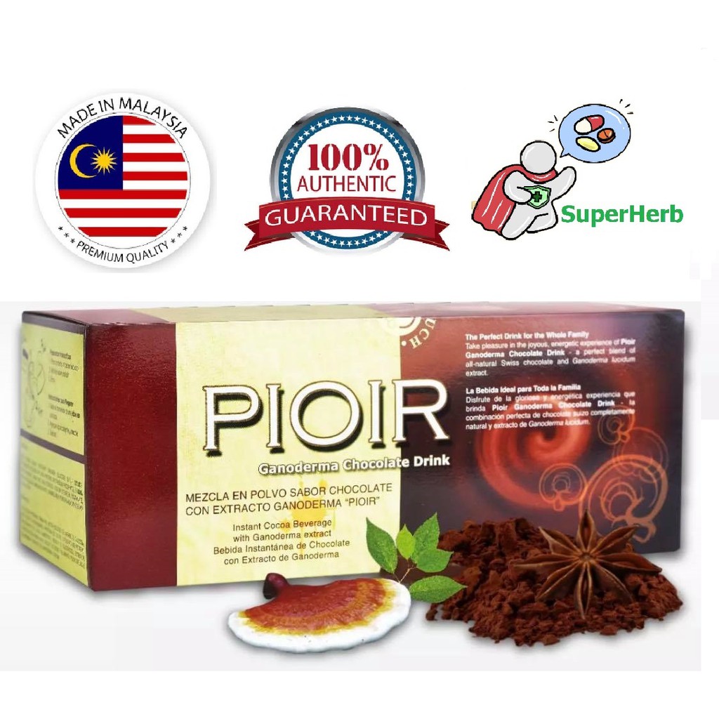 PIOIR Ganoderma Chocolate Drink (Gano Choco) 20 sachets | Shopee ...