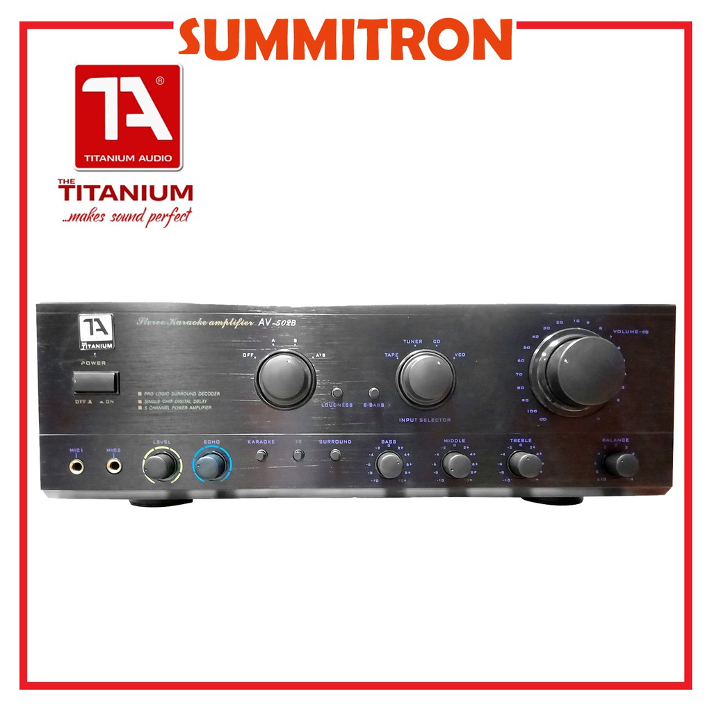 Titanium Audio AV-502 new model 500Wx2 8 ohms Amplifier | Shopee ...