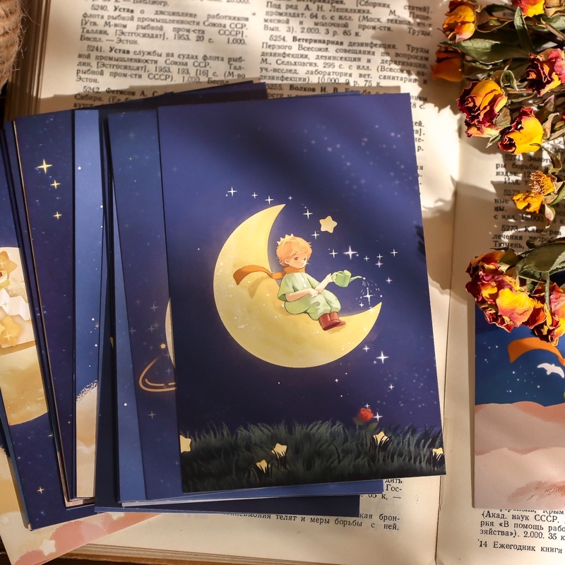 30pcs Post Cards Little Prince Greeting Card Kids Birthday Party Folded ...
