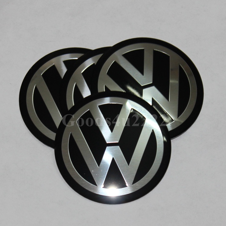4pcs/set Car Wheel Center Sticker Car Accessory Volkswagen 65mm(2.55 ...