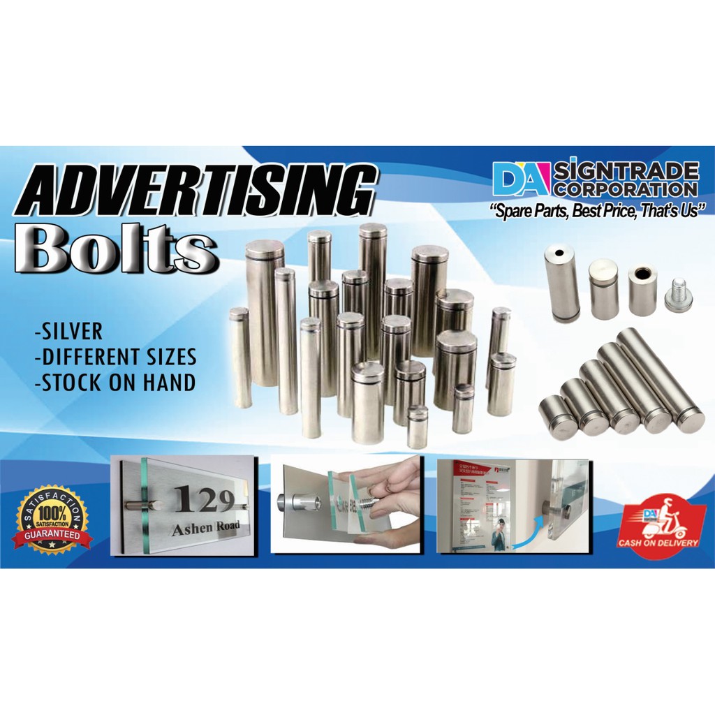 Stand Off Advertising Bolts- (16 mm diameter) | Shopee Philippines
