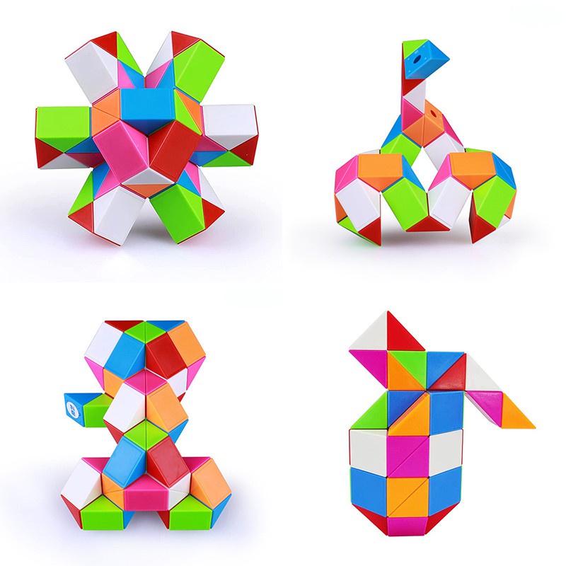 QiYi Magic Snake 24/36/48/60/72 Blocks Variety Magic Ruler Cube Puzzle ...