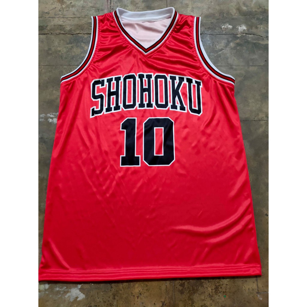 HANAMICHI SAKURAGI #10 JERSEY RED BLACK WHITE | SLAM DUNK SHOHOKU ...