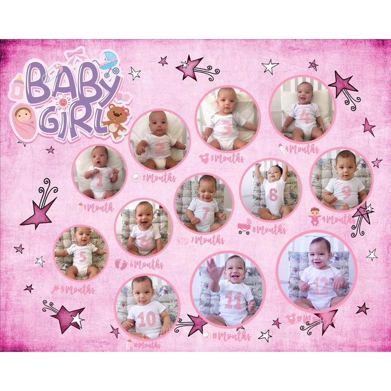 PERSONALIZED SINTRA BABY BIRTH INFO/MILESTONE BOARD FLAT TYPE AND 2D ...
