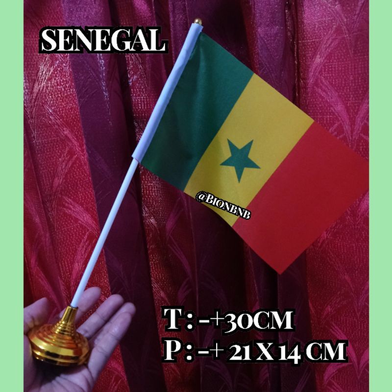 Senegal FLAG TABLE FLAG SENEGAL HAND FLAG IMPORTED PRINTING | Shopee ...