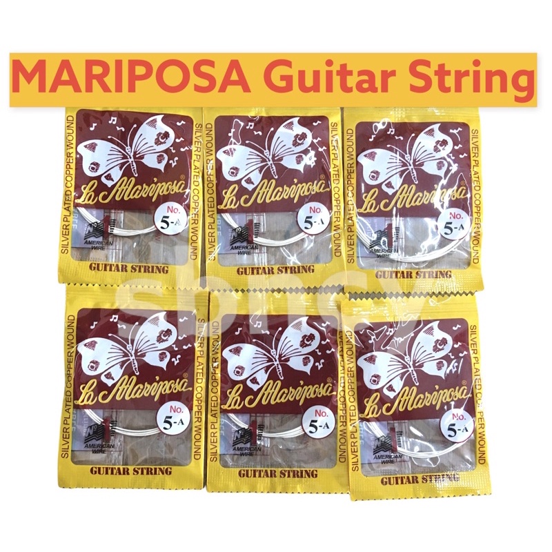 La Mariposa Guitar String No. 4 5 6 (Sold per 6's per #) | Shopee ...
