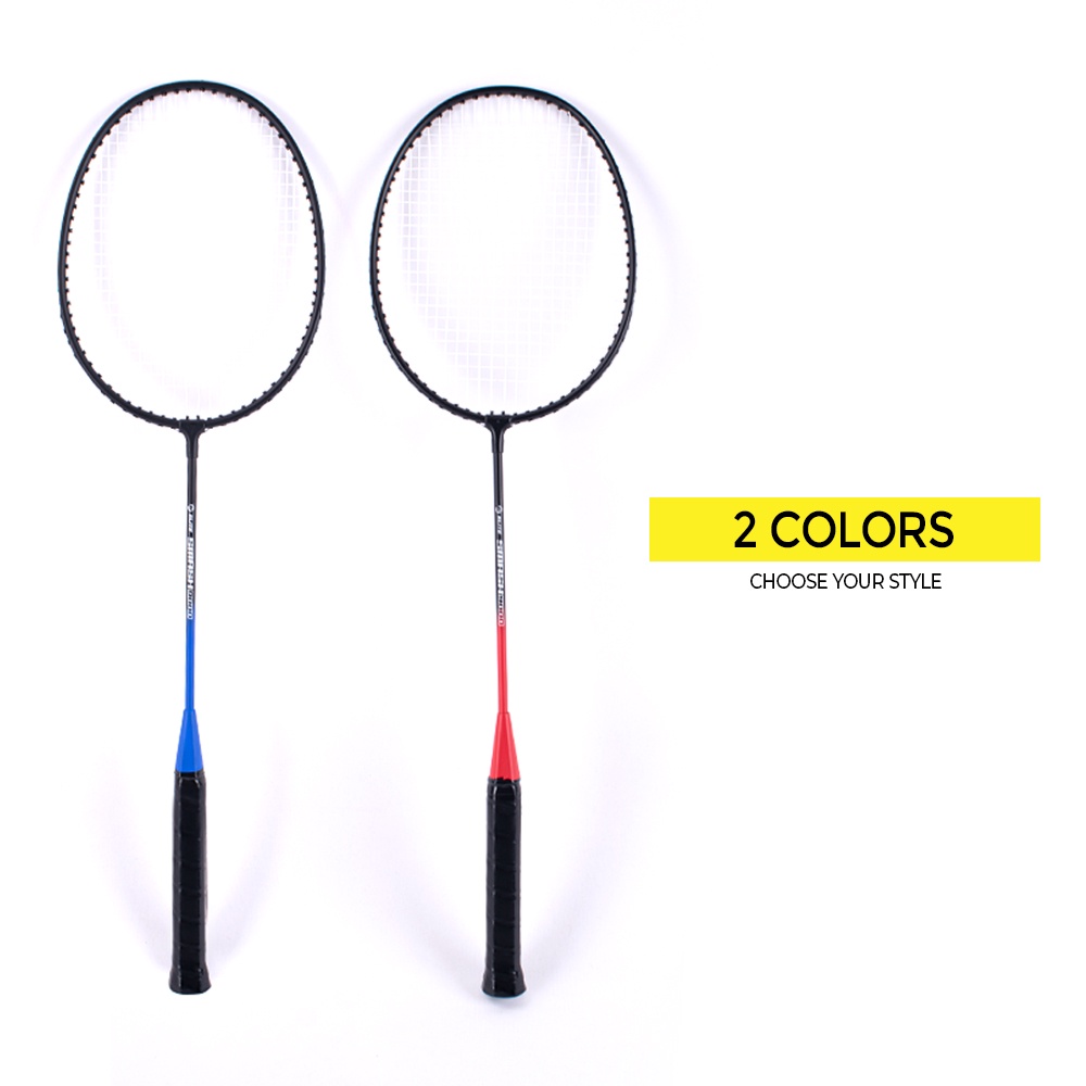 Elite Smash9000 2-Player Badminton Racket Set - Blue & Red with FREE ...