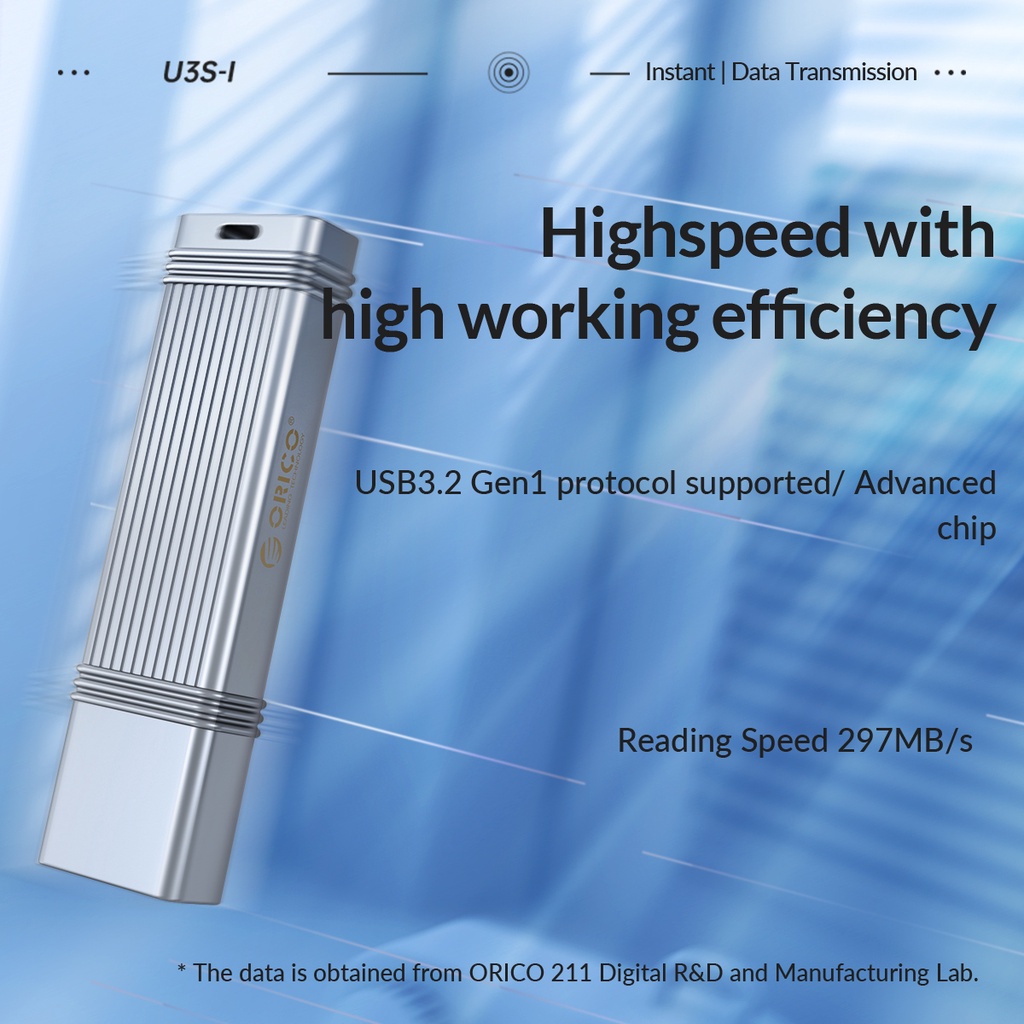 ORICO Flash Drive 32GB 64GB 128GB 256GB Flash Drive Original Metal Memory Stick U Disk USB 3.1 ...