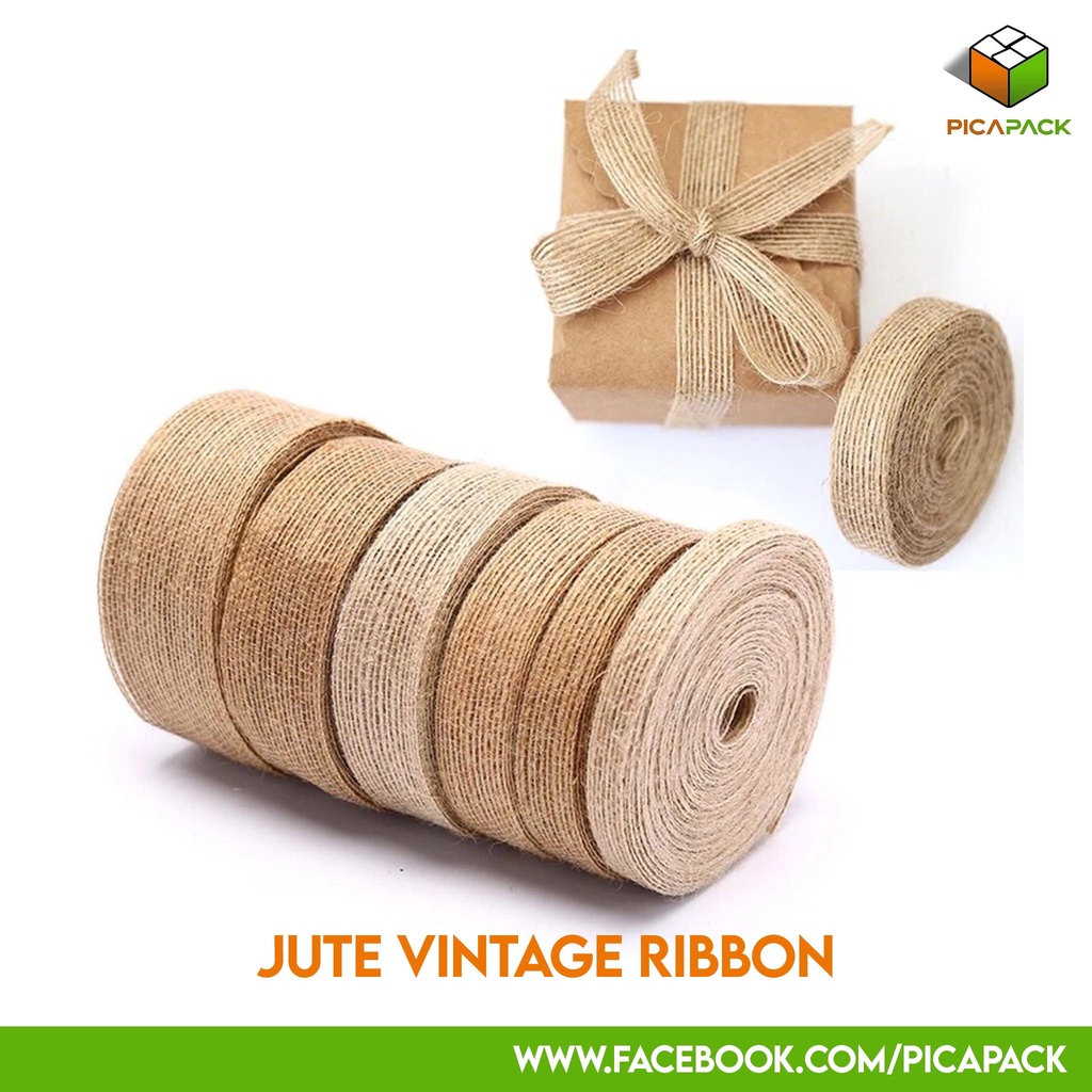 10M Jute Rope Burlap Ribbon Natural Vintage Craft DIY Wedding Party ...
