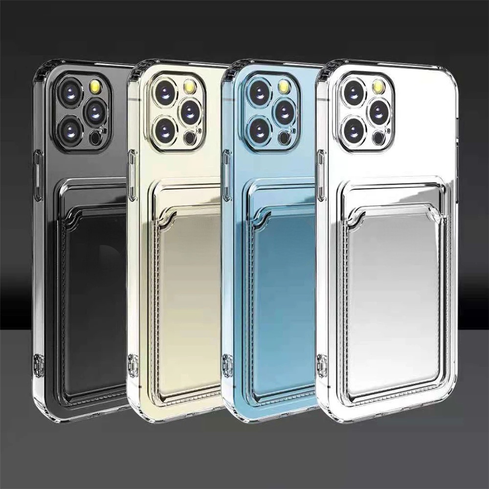Card Holder Soft TPU Clear Phone Case / ID Credit Card Slot Soft Cover ...