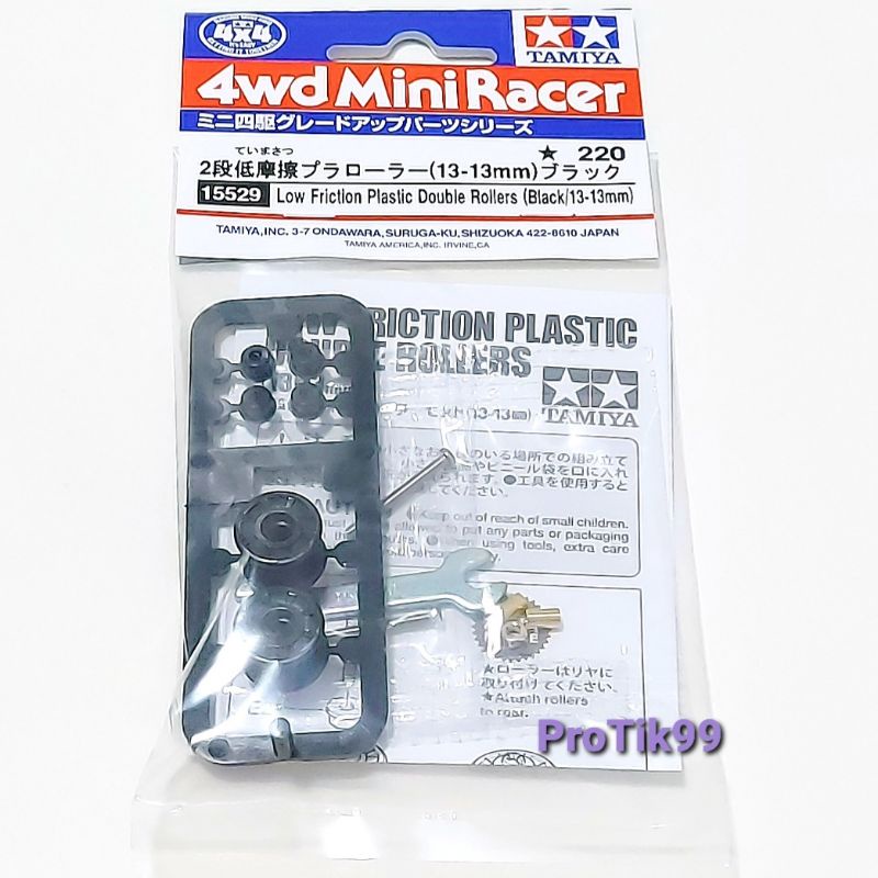 % Authentic Tamiya 15529 Rollers Low Friction Plastic Double (Black 13 ...