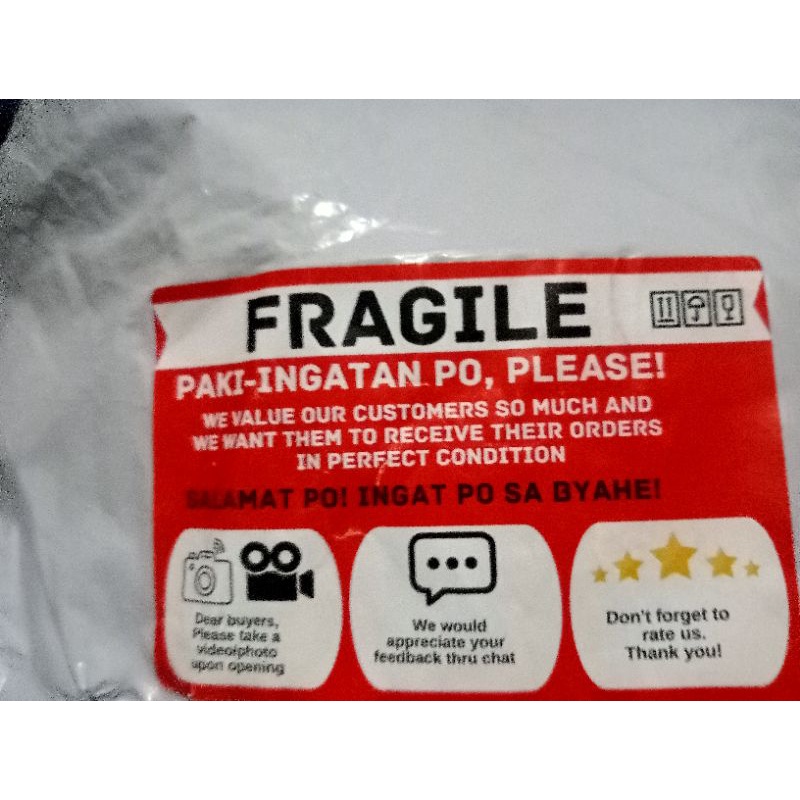 Fragile Sticker Label (Red/Pink) | Shopee Philippines