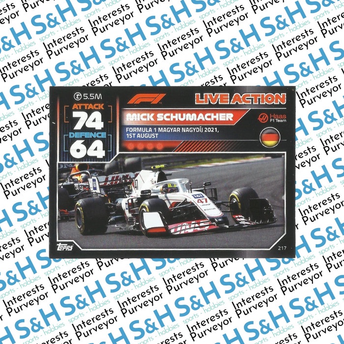 Attax 2022 Turbo Card LA Haas Schumacher 217 F1 Formula 1 original ...