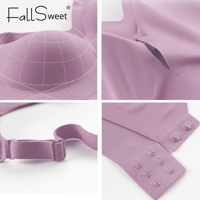 FallSweet 2pcs Ice Silk Seamless Bra Women Wireless Soft Bralette ...