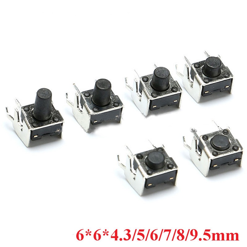 50PCS Mini Micro Momentary Tactile Push Button Switch 6*6*4.3/5/6/7/8/9 ...