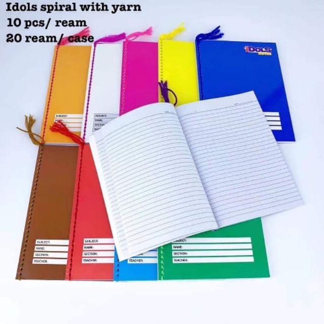 IDOLS NOTEBOOK ASSTD COLORS. 10PCS. | Shopee Philippines