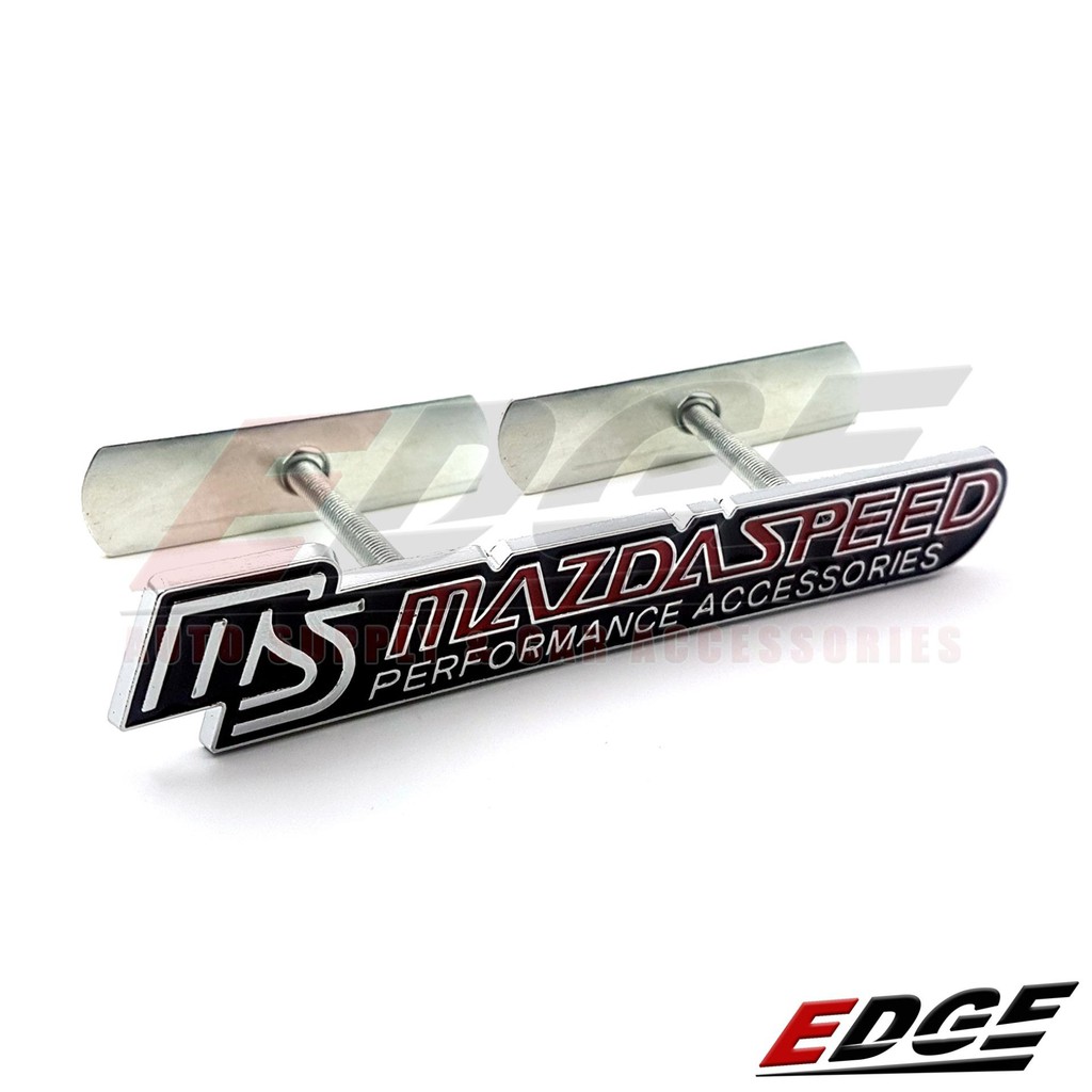 Grill Emblem - MAZDASPEED - Metal - 2.1x12.4cm // mazda speed adhesive ...