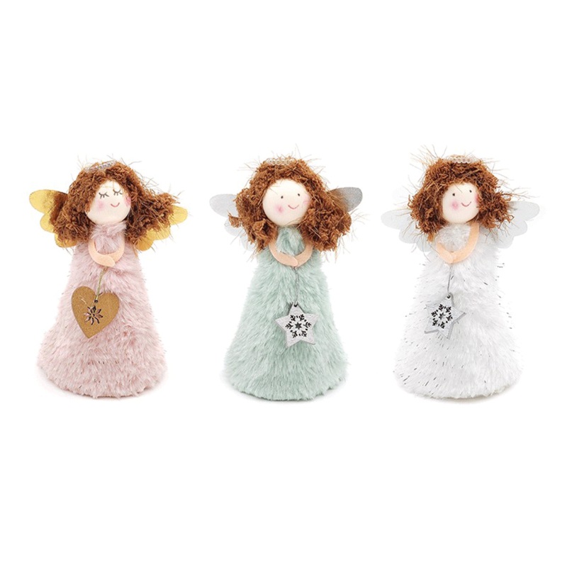 Christmas Tree Topper Plush Fairy Angel Treetop Figurine Ornament for ...