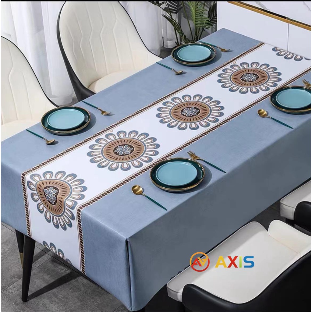 Mantel/Tablecloth Pvc Waterproof Antifouling Cover Outdoor Dining Table ...