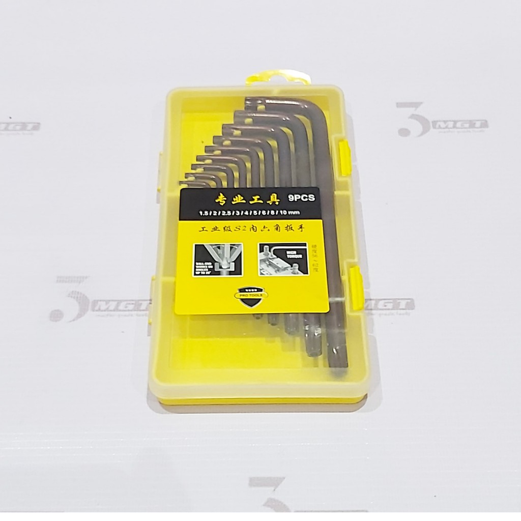 Pro Tools Allen Wrench Set 9 Pcs. Made in Taiwan | Shopee Philippines