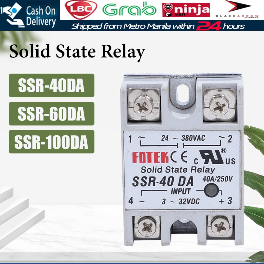 【Fast Delivery】 Solid State Relay SSR-40/60/100DA SSR 40A 60A 100A DA ...