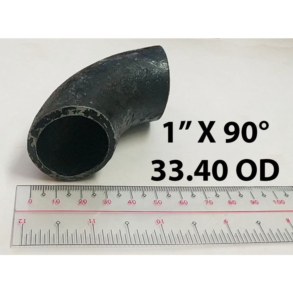 BI WELDING ELBOW 1" X 90° SCH40 SEAMLESS BLACK IRON === 1" X 90 ...