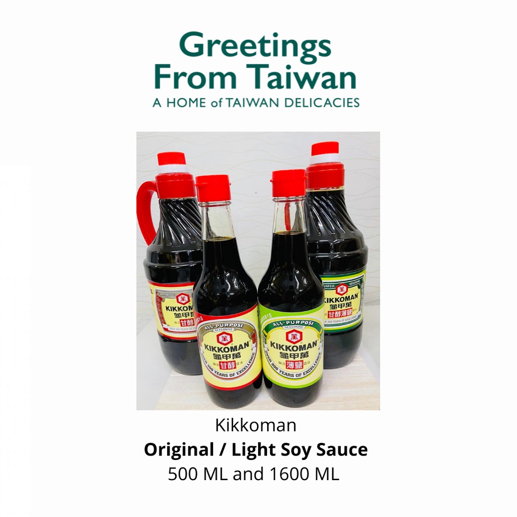Taiwan Kikkoman Standard Grade Original and Light Soy Sauce 500ML and ...