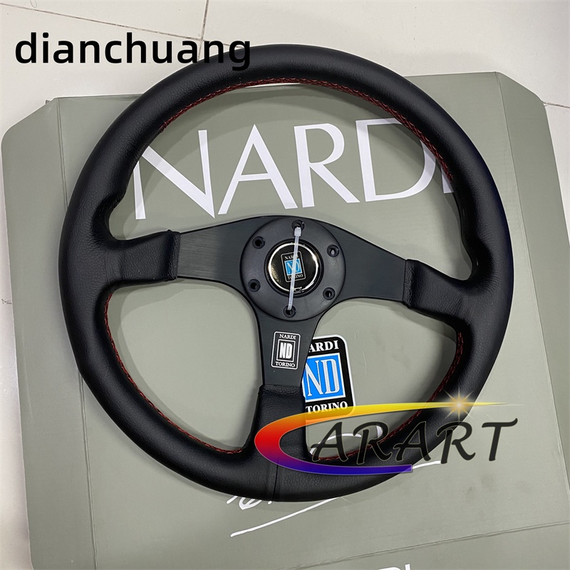 Nardi Universal 14inch 350MM Racing Car Steering Wheel Black Leather ...