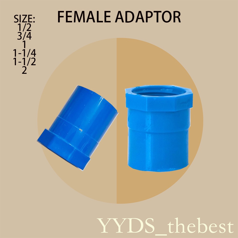 goflex (1&1/2")(1&3/4in")( 2in") female adaptor PVC water blue piping ...