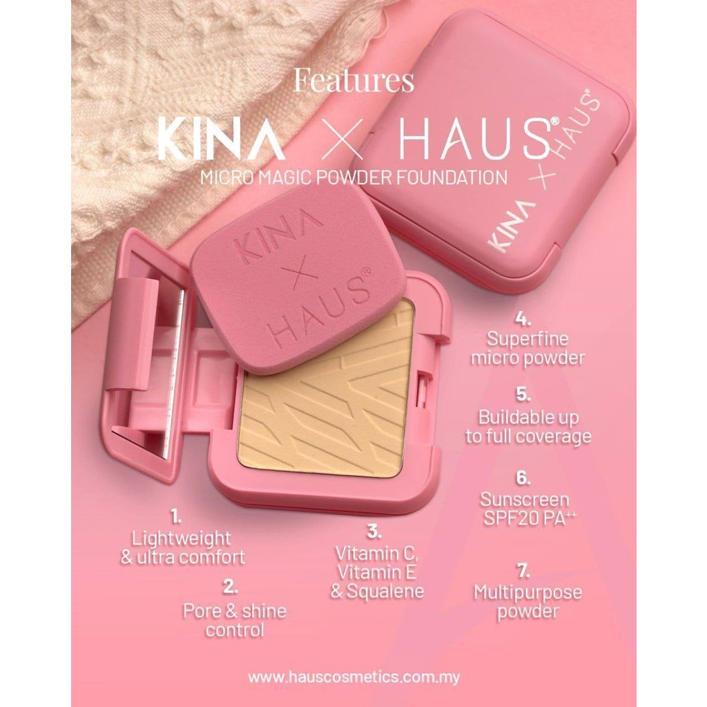 KINA X HAUS MAGIC PINKY COMPACT POWDER | Shopee Philippines