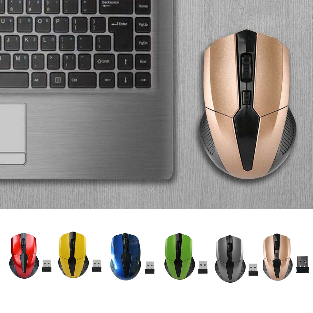 Portable 2.4Ghz Wireless Mouse Adjustable 1200DPI Optical Gaming Mouse ...