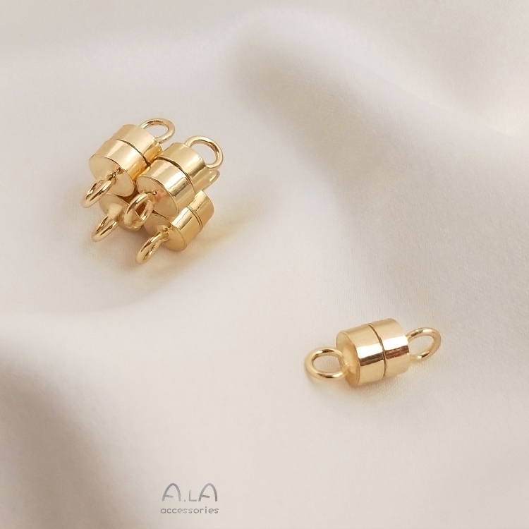 14K gold-clad color-preserving magnet buckle cylindrical closed loop ...