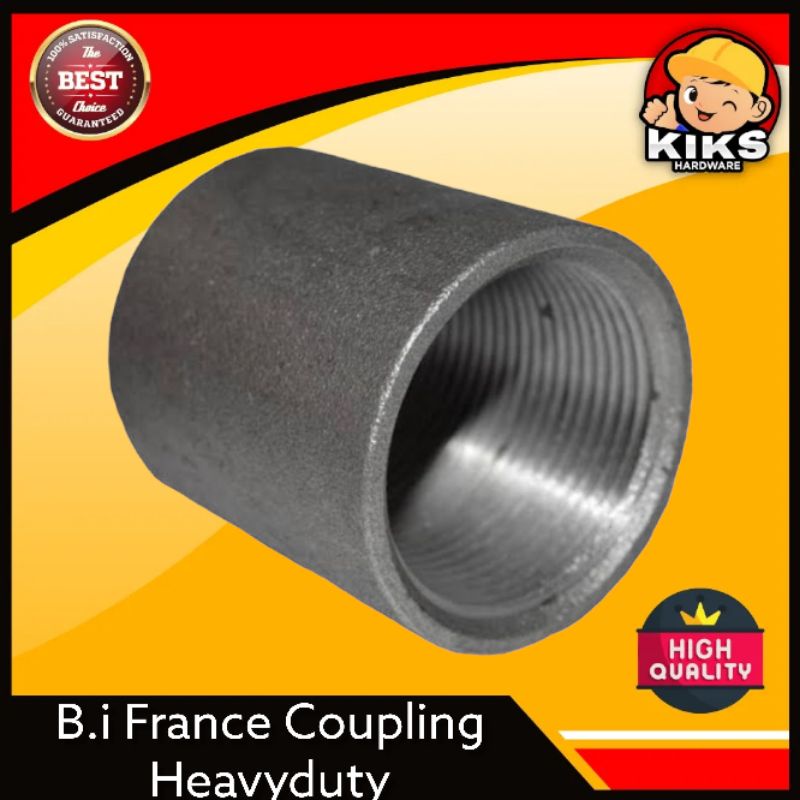 France Coupling Black Iron Sizes Inside [sizes 1/2, 3/4, 1, 1-1/4, 1-1/ ...