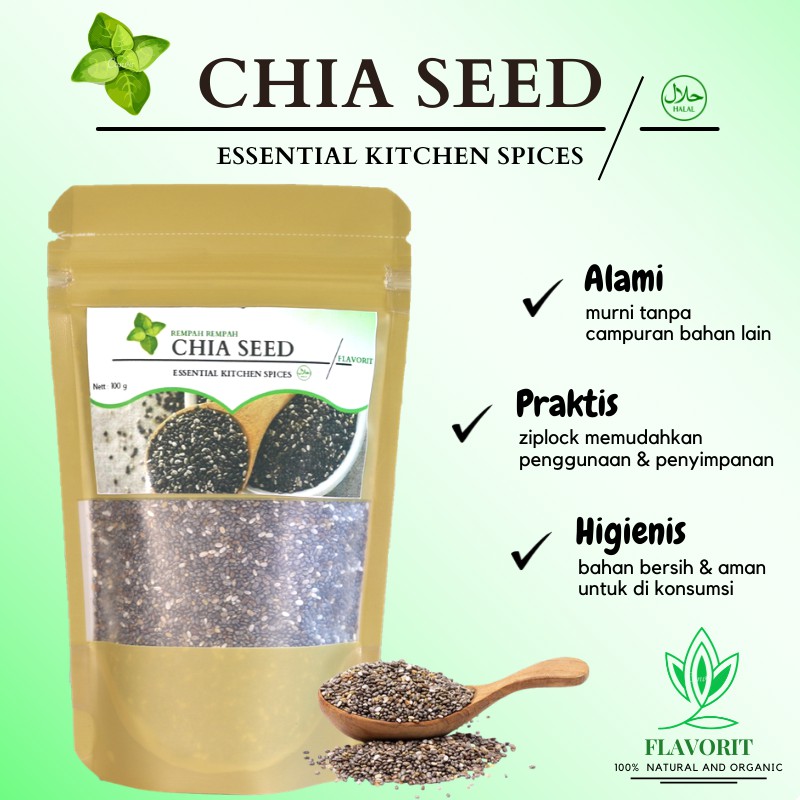 Cia Seeds | Chia Seed 100 gr Organic Seeds Organic Food Ingredients ...