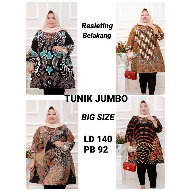 Jumbo batik Tunic Top big size LD 140cm PB 92cm | Shopee Philippines