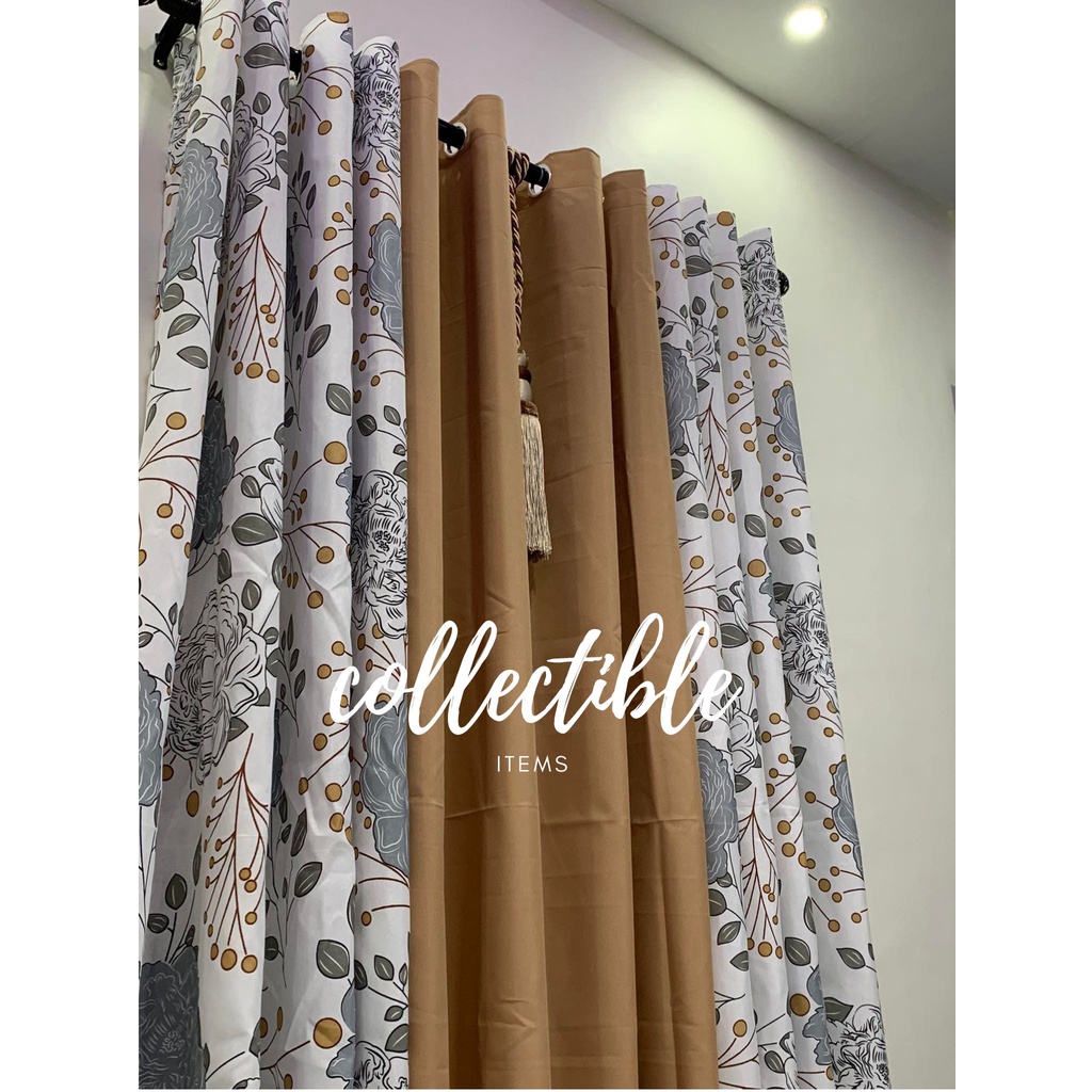 FLORAL NEW ELEGANT RING CURTAIN SOLD PER PIECE/SET | Shopee Philippines