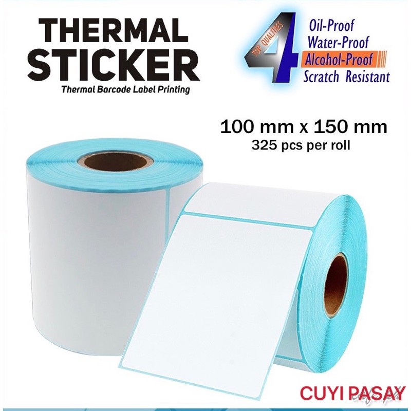 Barcode Sticker , Label Stcker Thermal Sticker Paper , for Thermal Printer(325pcs roll) | Shopee ...
