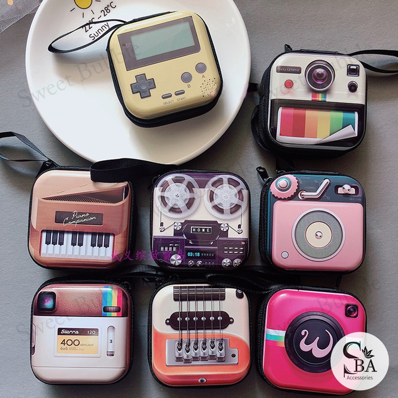 Fashion Cartoon Coin Purse Retro Musical Instruments Design Mini Cute ...