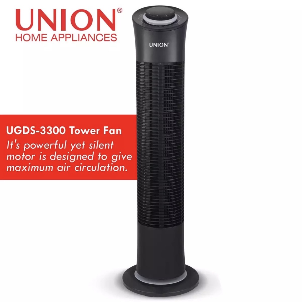 Union UGDS-3300 30" Designer Series Tower Fan (Black) | Shopee Philippines