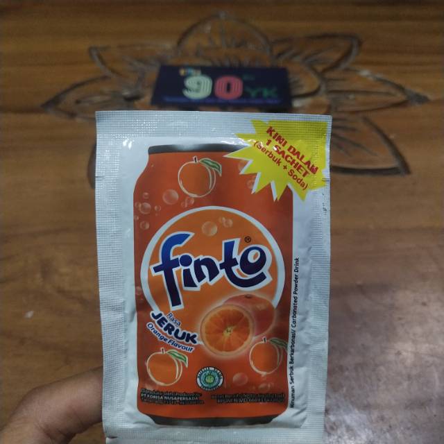 Finto Orange Flavor Sachet 2PCS. 90s Children's Old School Instant Soda ...