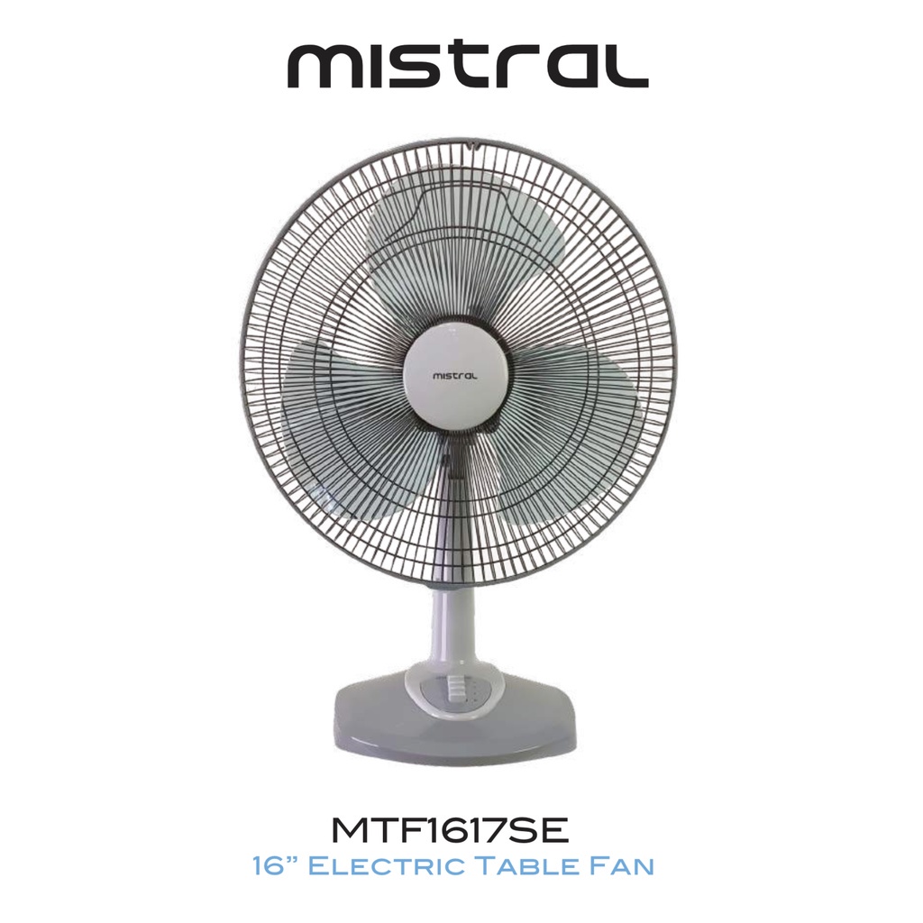 Mistral MTF1617 Desk Fan 16 inch (Grey) | Shopee Philippines