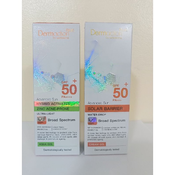 Dermaction by watsons face sunscreen SPF50 broad spectrum | Shopee ...